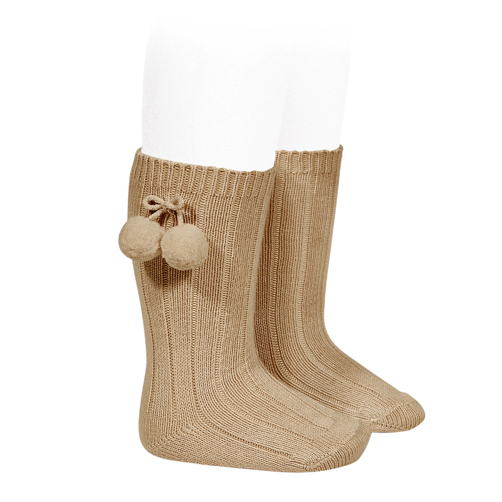 Camel Pom Pom Socks – Petits Amours
